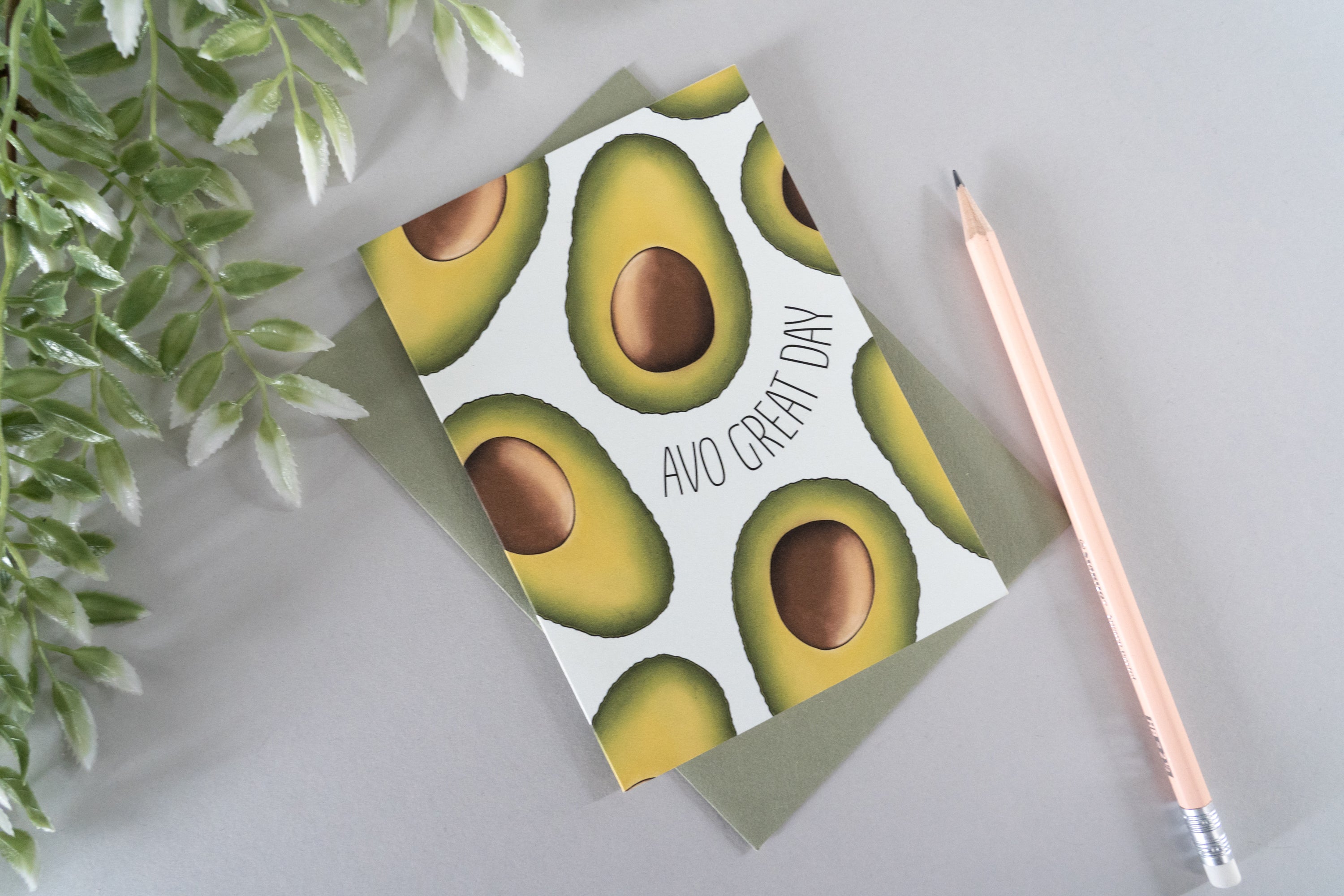 Avo Great Day Avocado Card – Hayley Jade Design Studio