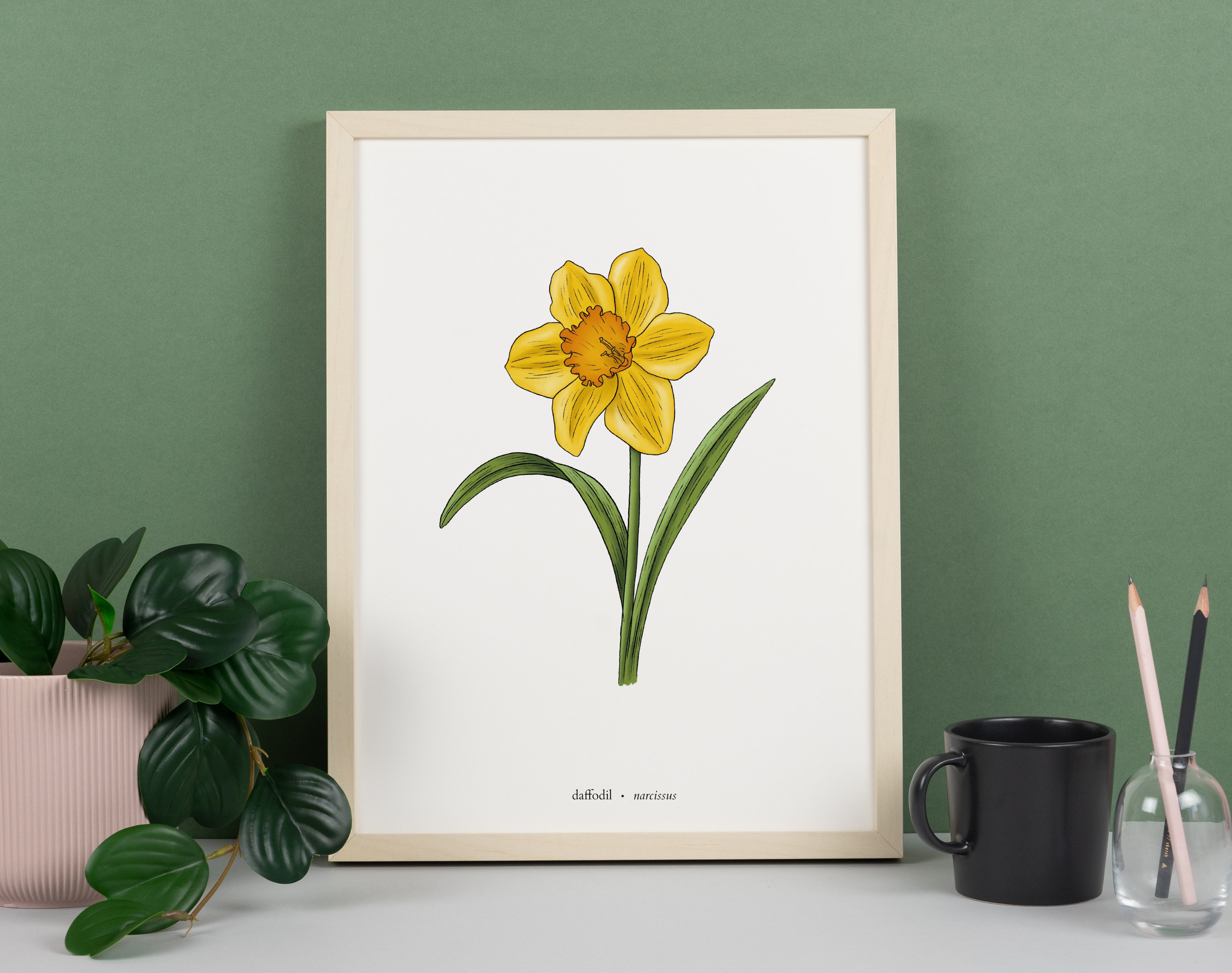 Daffodil Print – Hayley Jade Design Studio