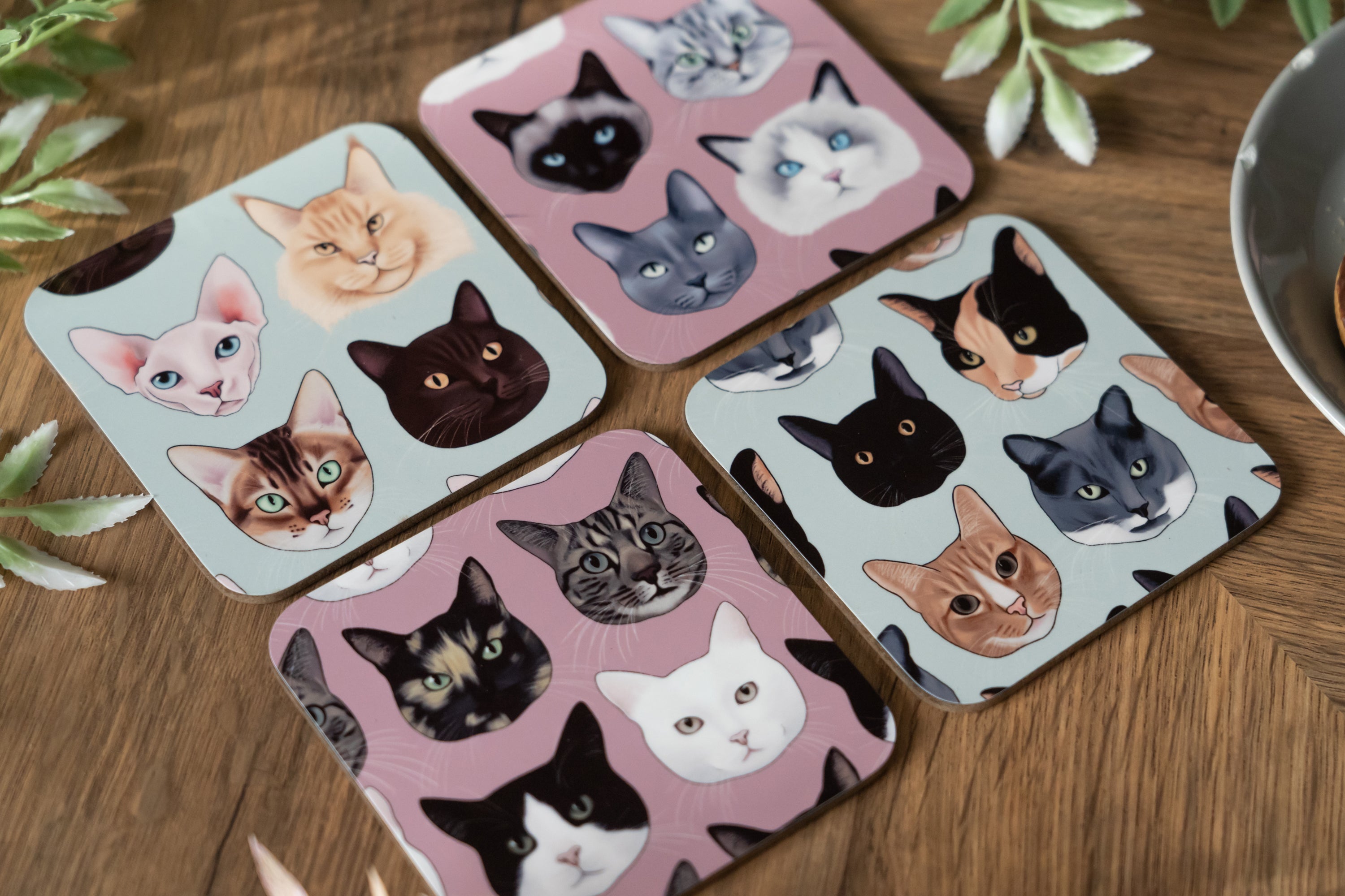 Cats Coaster Set – Hayley Jade Design Studio